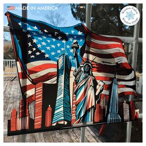 NYC Iconic Landmarks Decal Window Cling Sticker Home Decor for July 4th ...