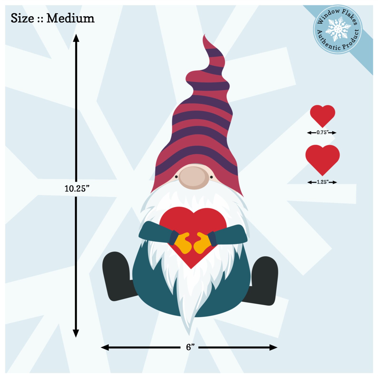 Valentine Gnome Window Cling Decorations Small & Medium - Etsy