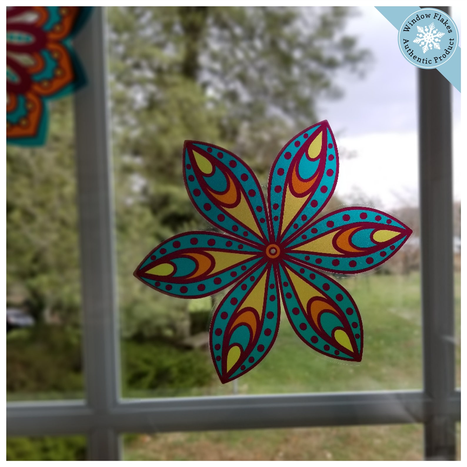 Mandala Sun Catchers Window Clings set of 8 Stained Glass - Etsy