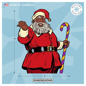 African American Christmas Black Santa Window Clings Black - Etsy