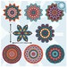 Mandala Sun Catchers Window Clings set of 8 Stained Glass - Etsy