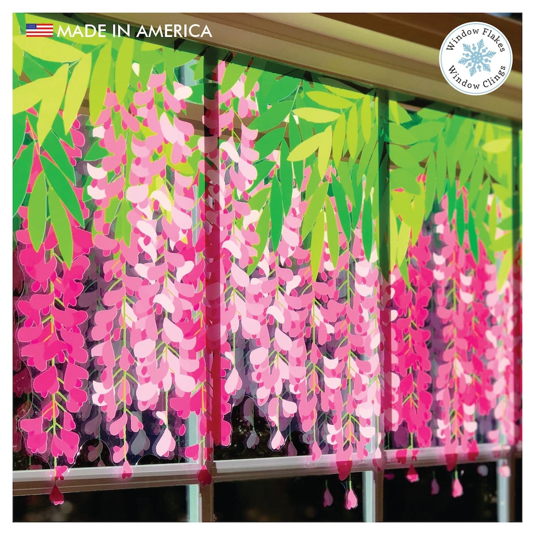 Wisteria Window Cling Borders - Etsy