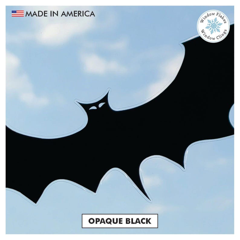 Spooky Set of 16 Halloween Bat Window Cling. Hauntingly Beautiful ...