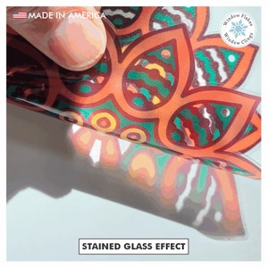 Mandala Sun Catchers Window Clings, Set of 10, 5" Stained Glass Decals ...