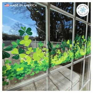 St. Patrick's Day Decoration Decals Shamrock Window Cling Borders, 4 ...