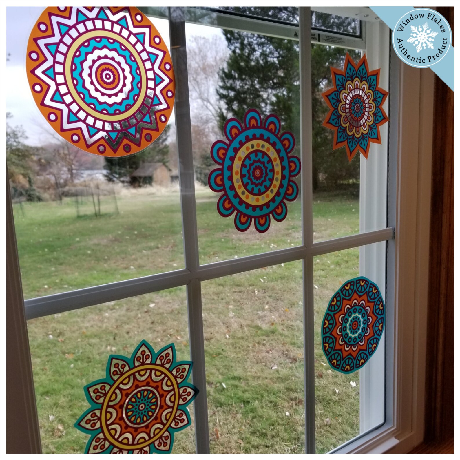 Mandala Sun Catchers Window Clings set of 8 Stained Glass - Etsy