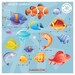 Tropical Fish Decals for Windows, Shower Doors, or Kids Rooms. Double ...