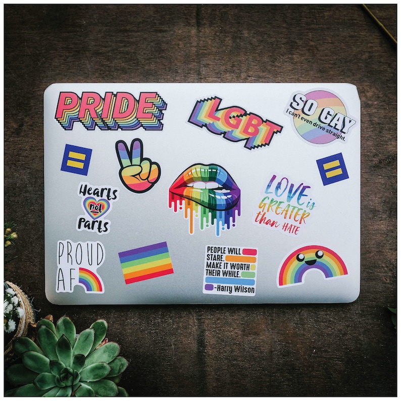 LGBTQ Pride Sticker Pack Gay Pride Accessories Including 12 - Etsy