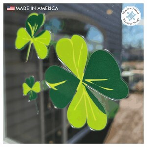 St. Patrick's Day Decoration Decals Shamrock Window Cling Borders, 4 ...