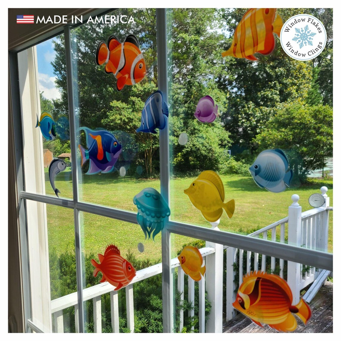 Tropical Fish Decals for Windows, Shower Doors, Glass Panels or Kids ...