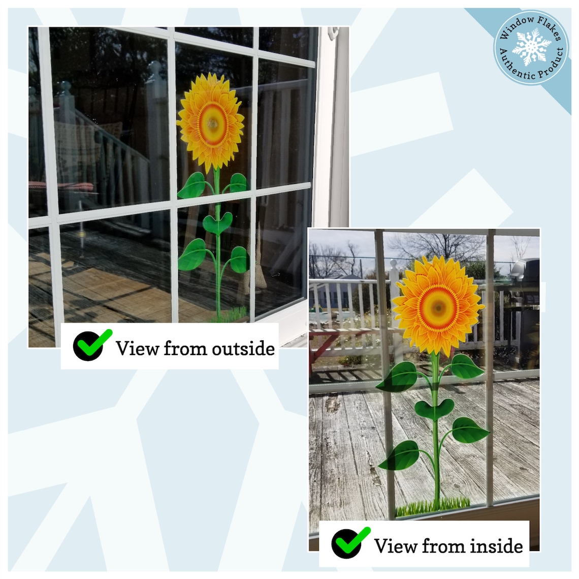 Beautiful Sunflower Window Clings Removable Floral Window | Etsy