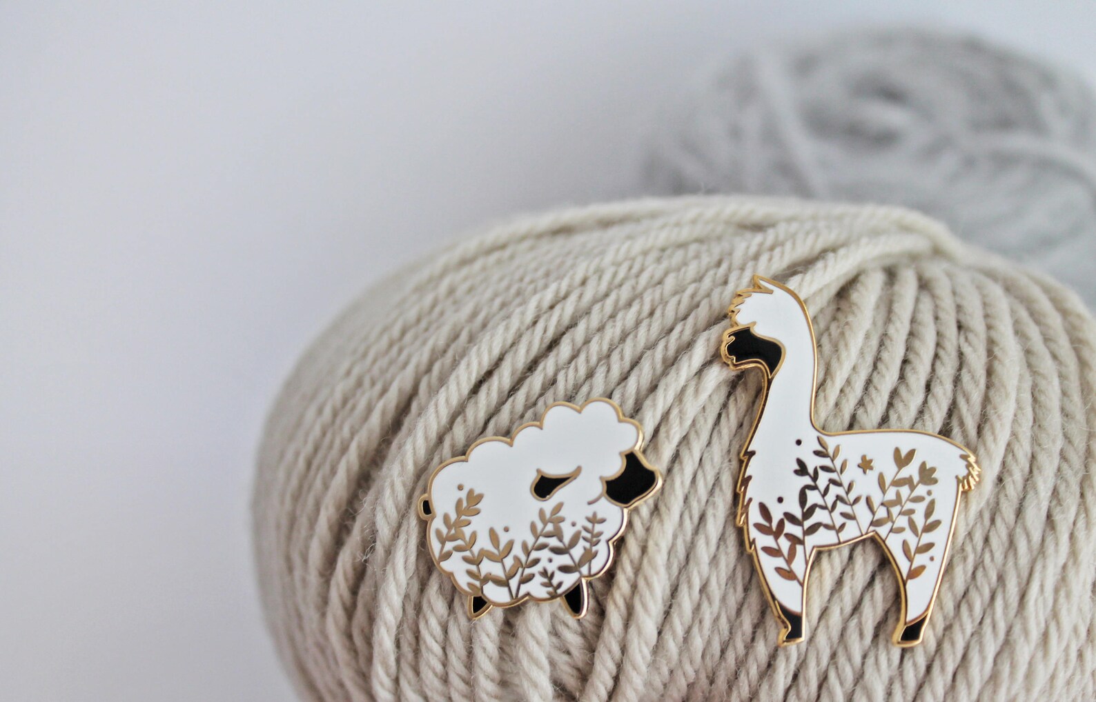 Little Sheep Gold Plated Hard Enamel Pin Knitters Flair - Etsy