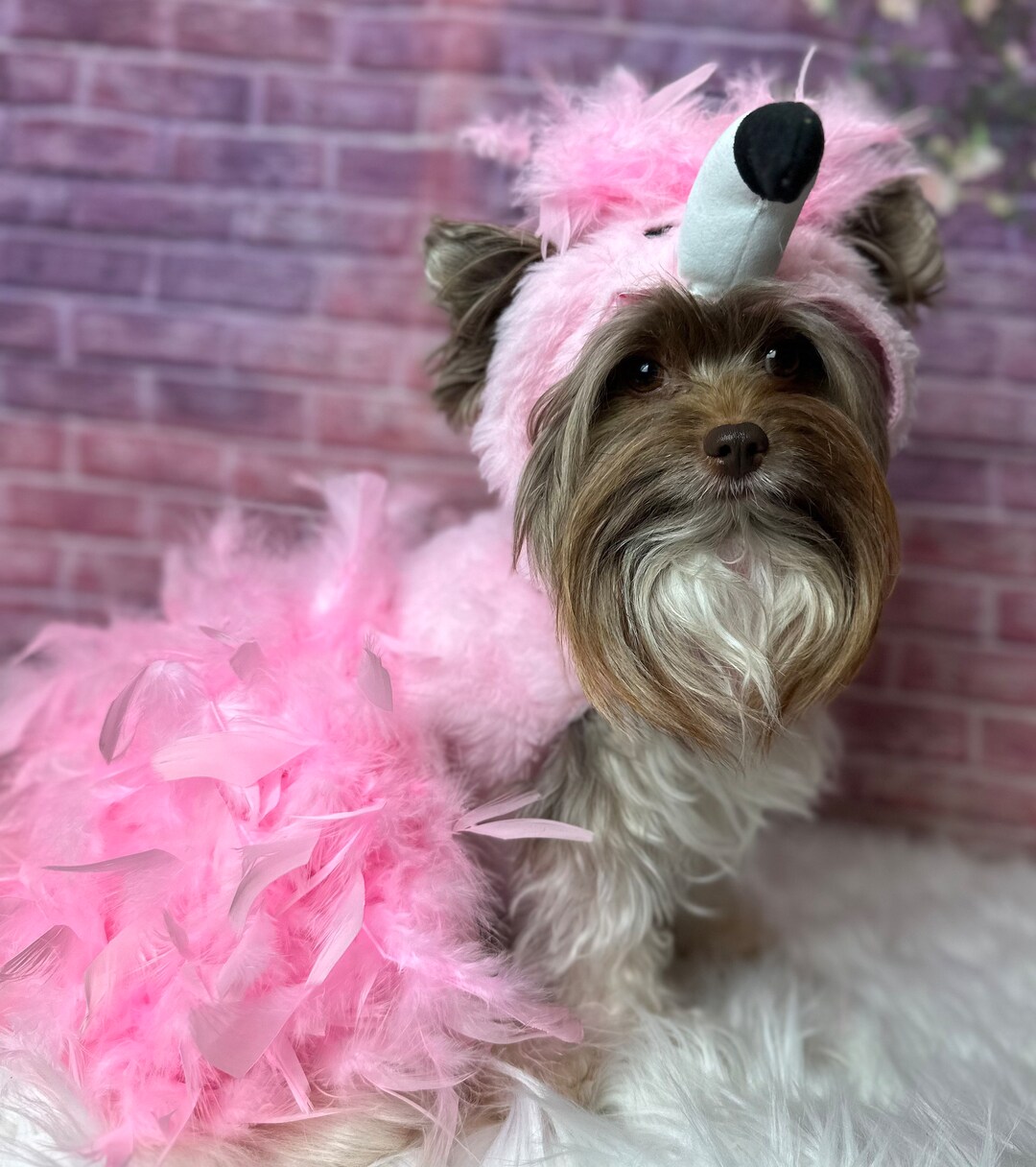 Light Pink Version of Flamingo Dog Costume for Small Breed Pups! - Etsy
