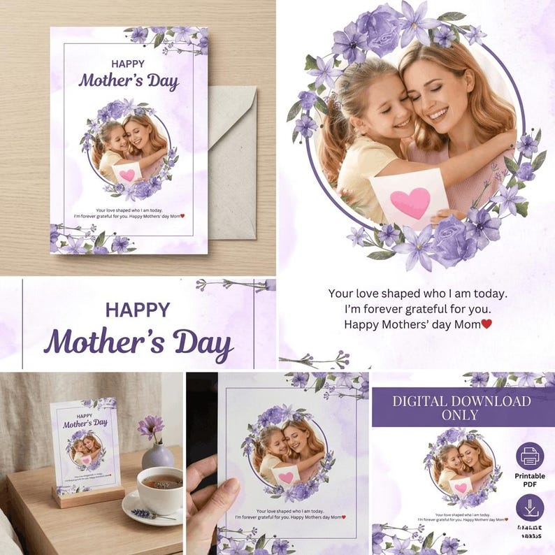 Plantilla Editable Día De Las Madres Canva | Regalo Para Mama Digital ...