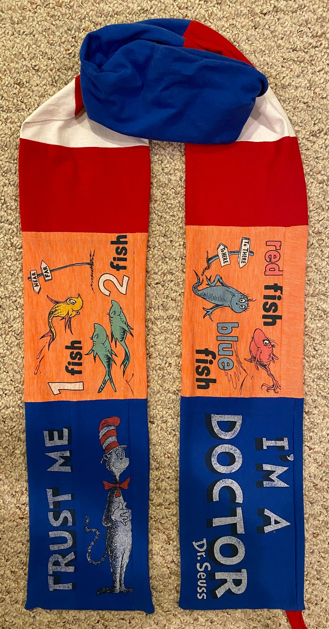 Teacher Scarf, Teaching Scarf, Dr. Seuss Scarf, Seuss Scarf, Reading ...