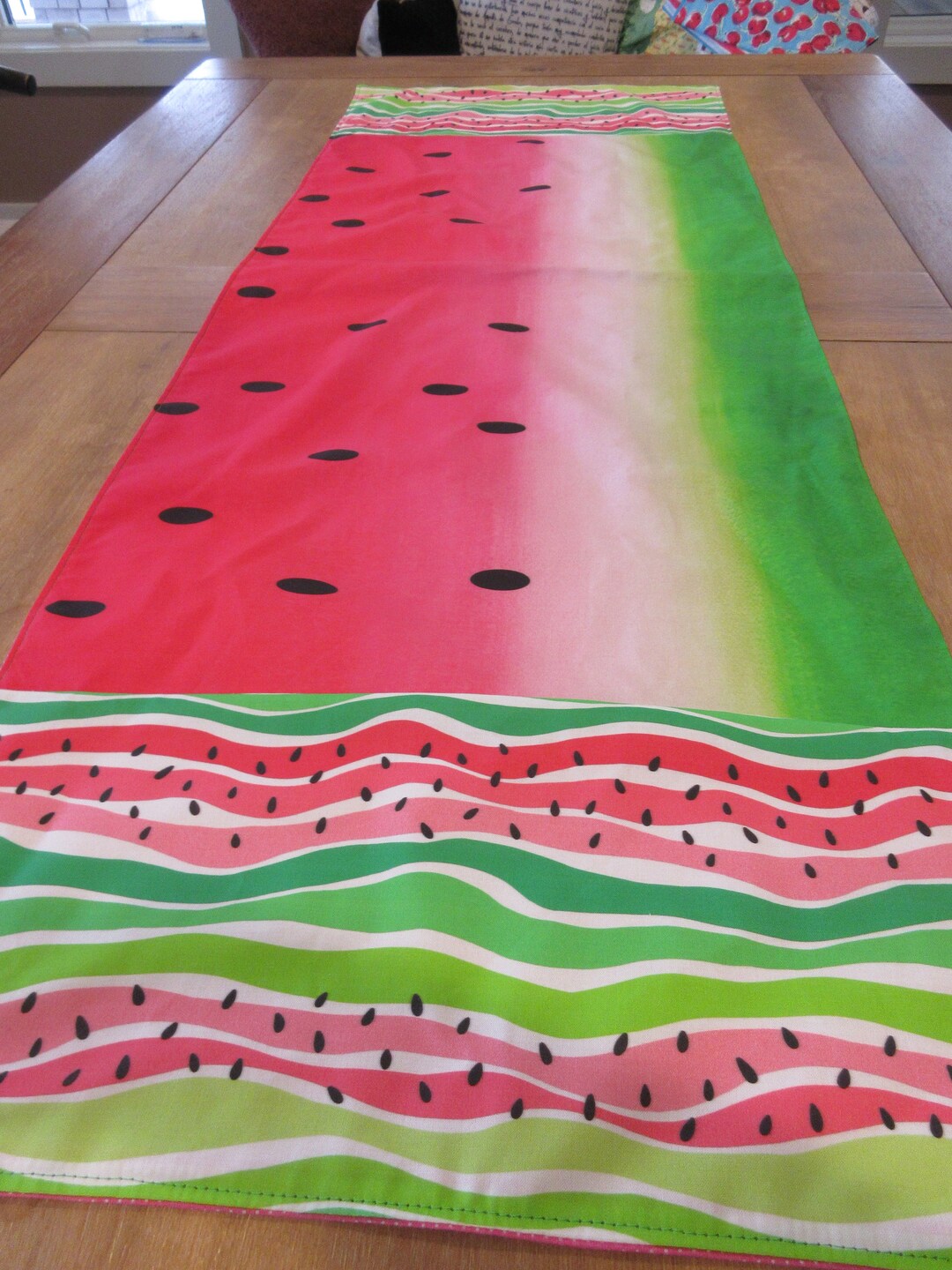 Watermelon Table Runner, Summer Picnic, Summer Party, OOAK Table Runner, OOAK Gift, Outdoor ...