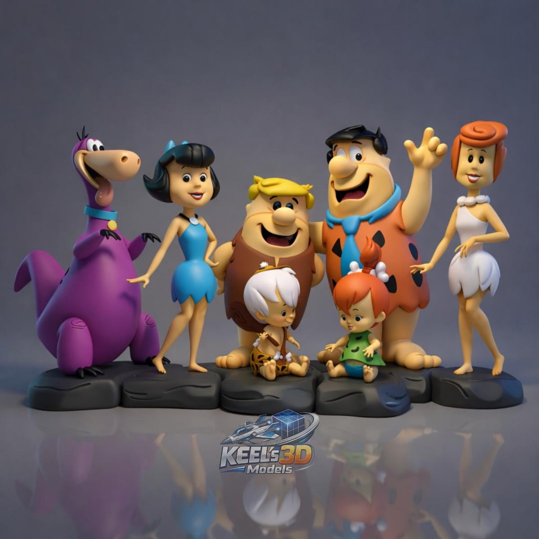 The Flintstones Family STL Figure Set | Classic Cartoon 3D Printable ...