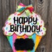 Happy Birthday Door Hanger Sign Chalkboard CUPCAKE Wall Hanger Decor ...