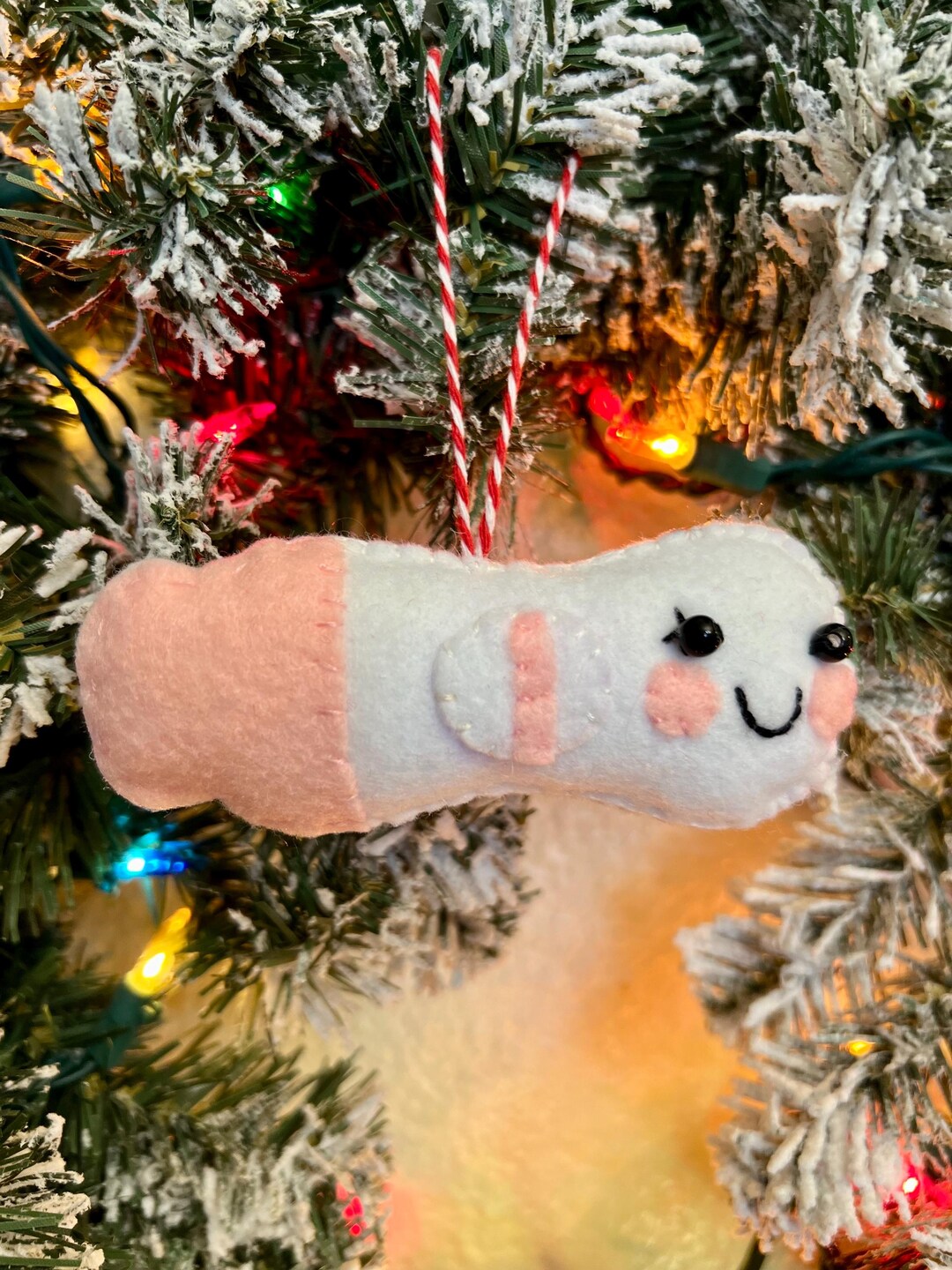 Pregnancy Test Felt ORNAMENT Christmas Gift for Ob Gyn Gynecologist ...