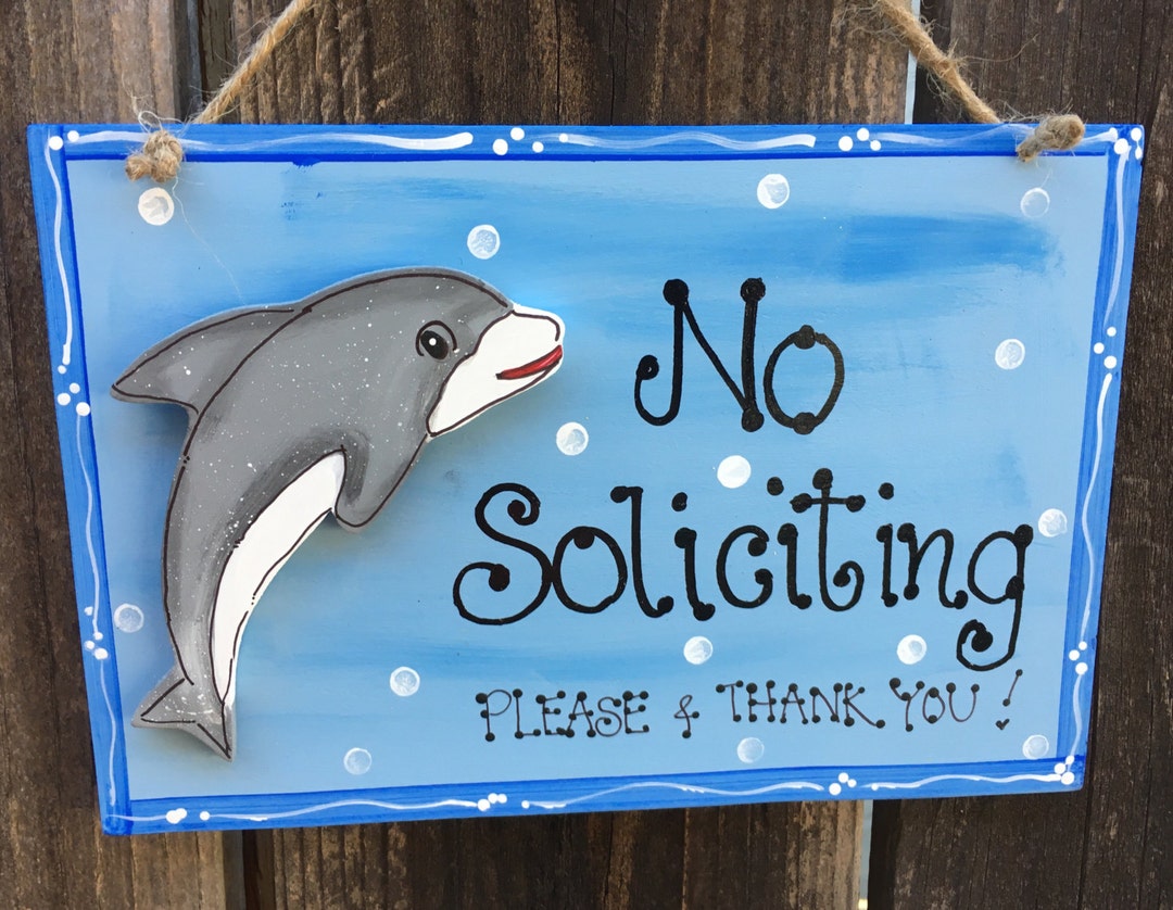 DOLPHIN NO SOLICITING Sign Ocean Beach Style Decor Home Porch - Etsy