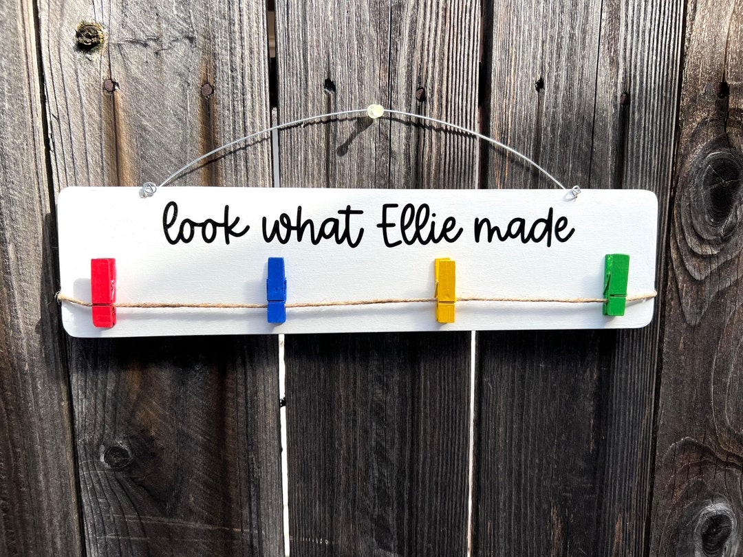 Look What I Made Sign Personalized Kids Artwork Display Sign Child Art ...