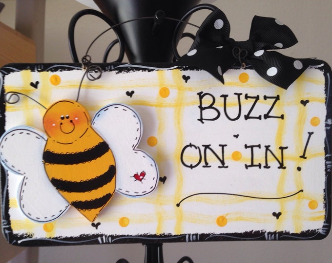 Bumble Bee Home Decor Door Sign Room Decor Teacher Nana Mom - Etsy