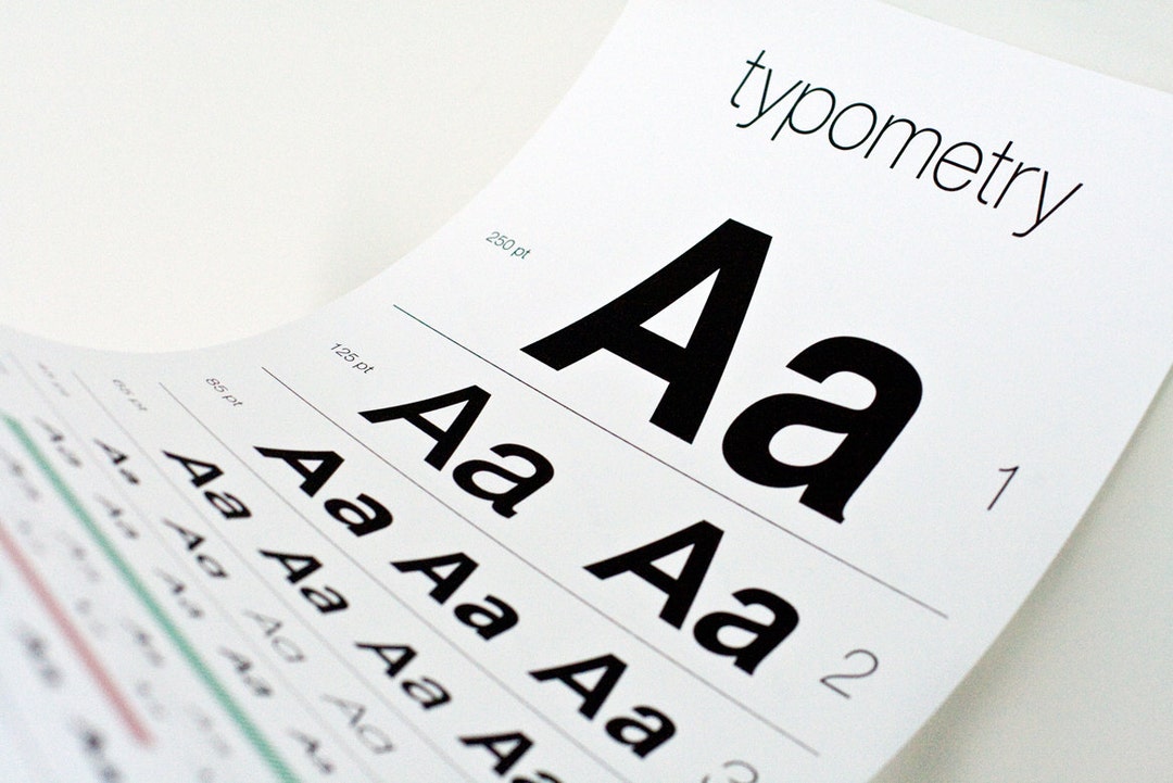 Typometry - Screen Printed Eye Chart for Typography Lovers - Etsy