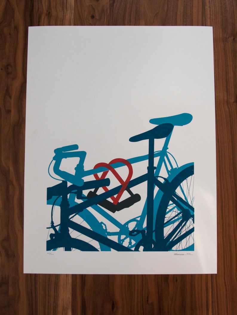 Inseparable- Artcrank Minneapolis 2017 10th Anniversary Screen Printed Bike Poster Reprint - Etsy