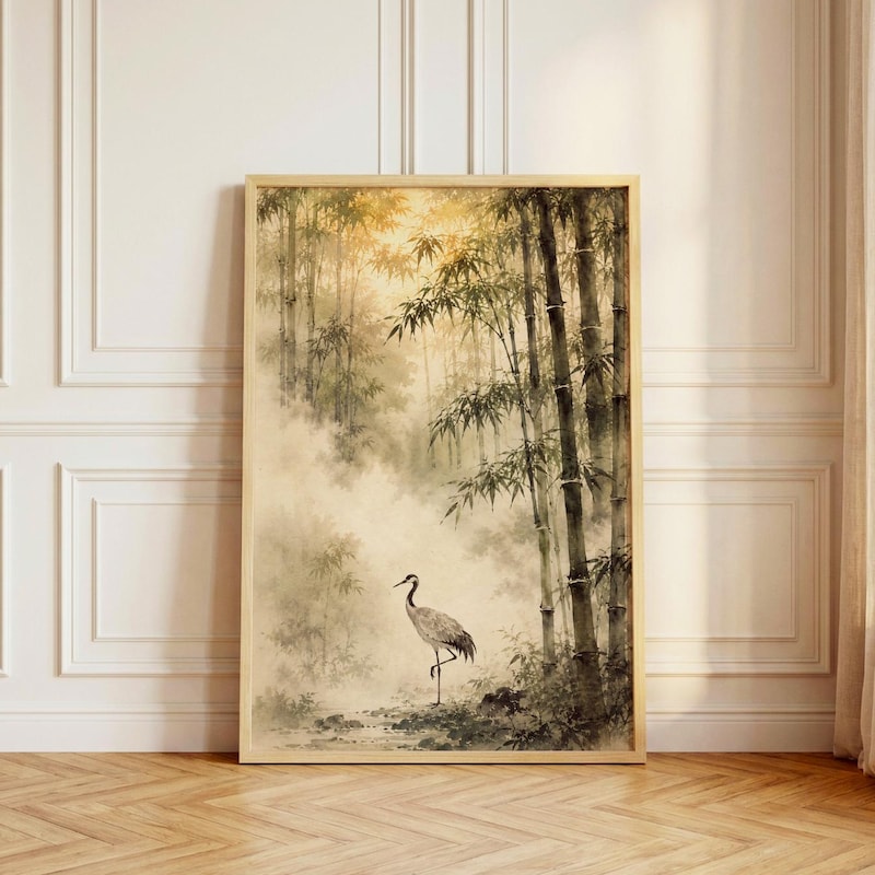Japanese Crane Posters - Etsy