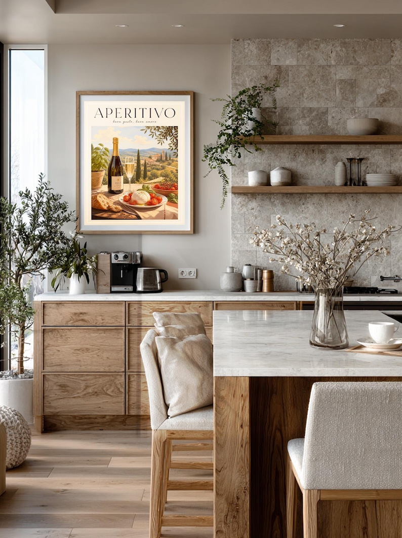 Aperitivo Poster Print, Italian Kitchen Wall Art, Vintage Italian ...