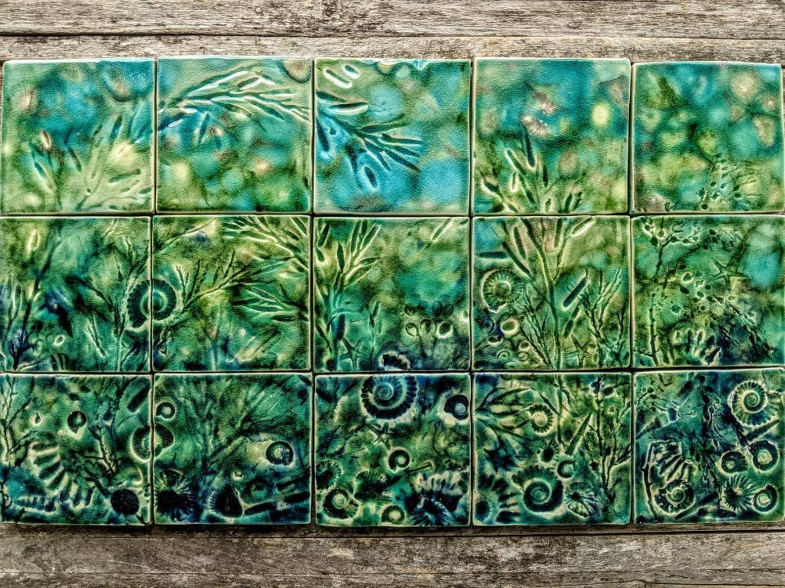 Handmade Fossil Tiles, Jurassic Splashback, Made to Order - Etsy