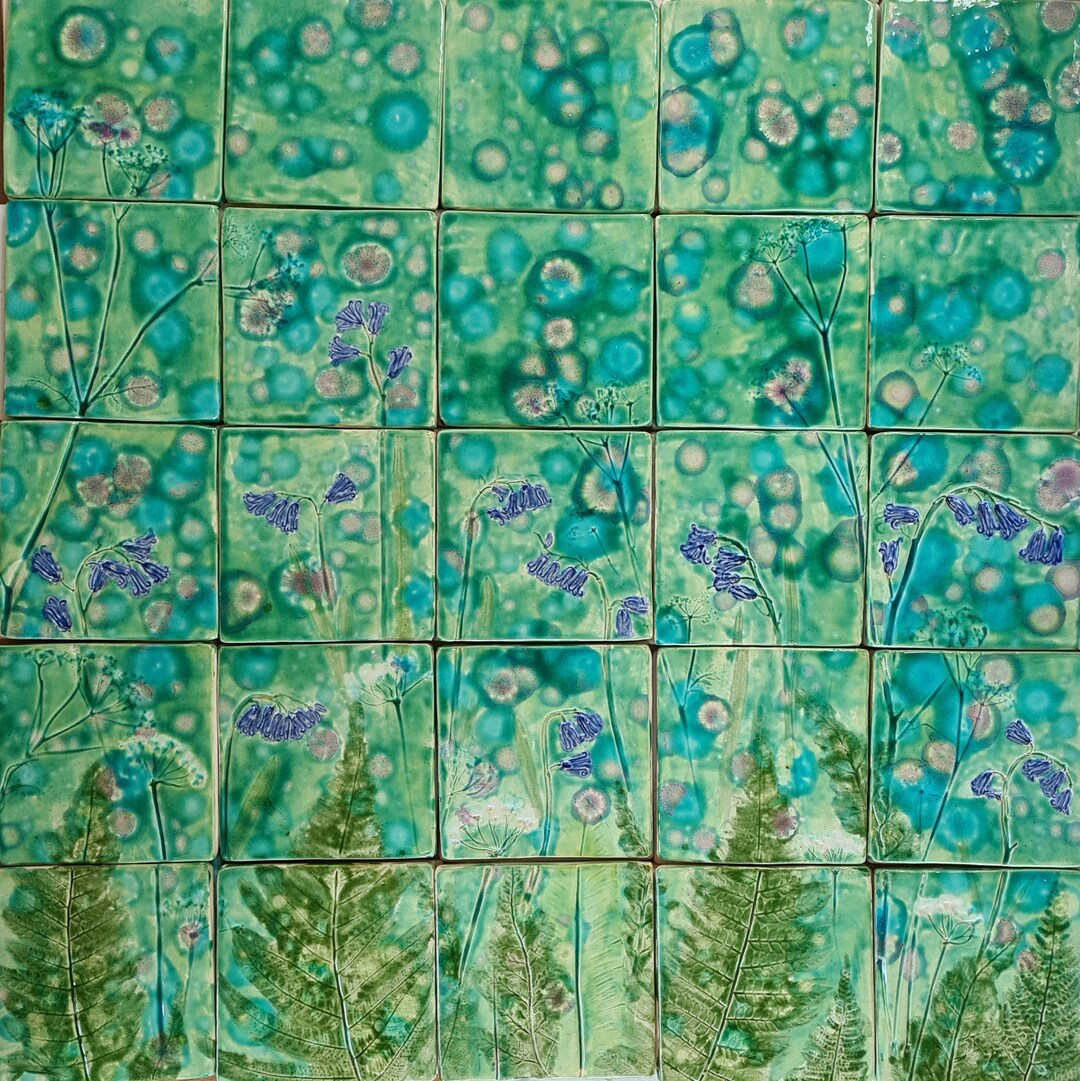 Bluebell Wood Ceramic Tile Panel, Made to Order - Etsy