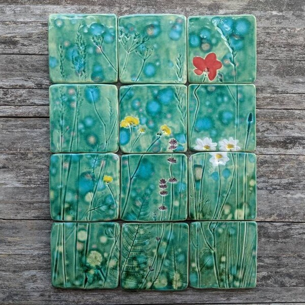 Botanical Tile - Etsy