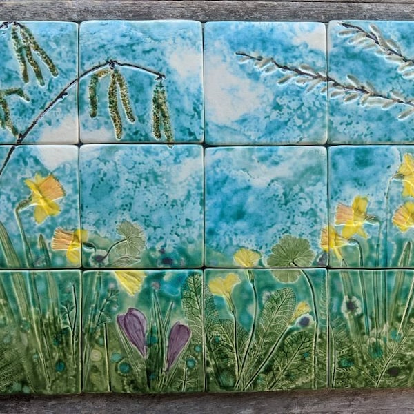 Botanical Tile - Etsy