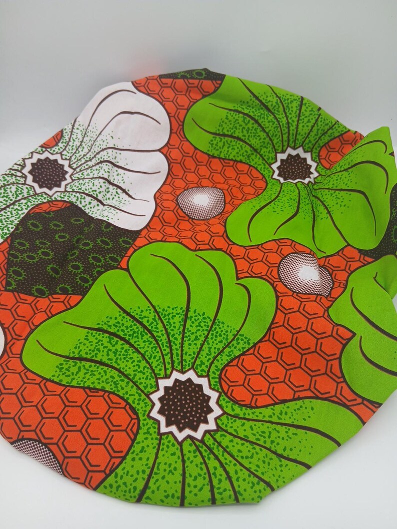 Ankara Satin Bonnet, Silk Lined Hair Wrap, Large Braids, Long Locs, XL ...