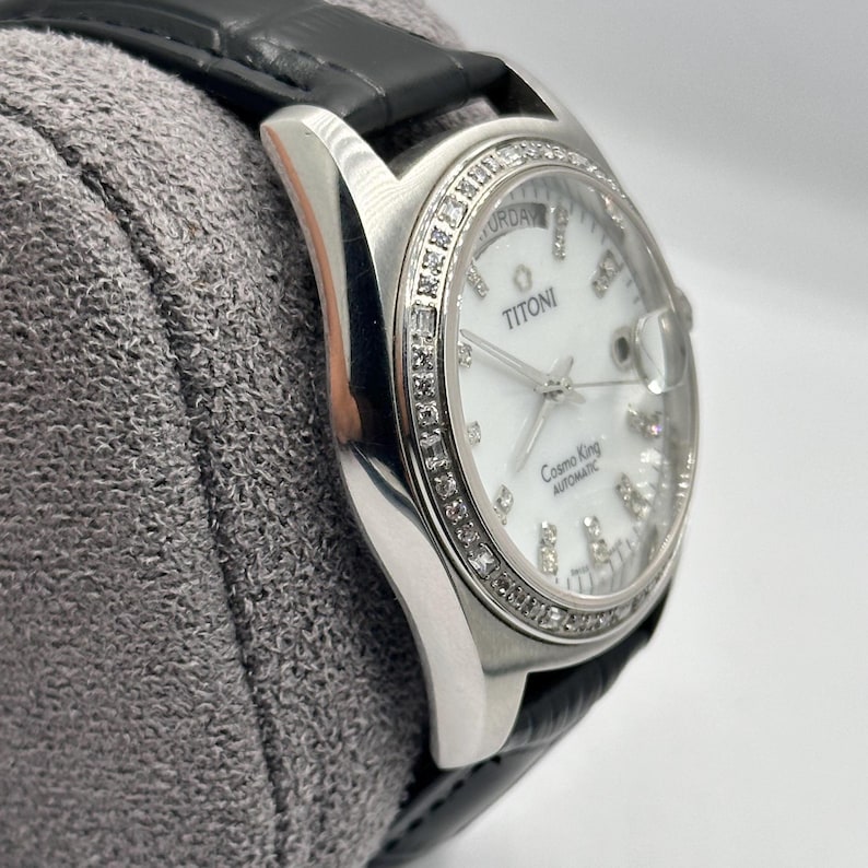 Titoni Cosmo King Swiss Automatik 38 mm Weisse Herrenuhr - Etsy Schweiz