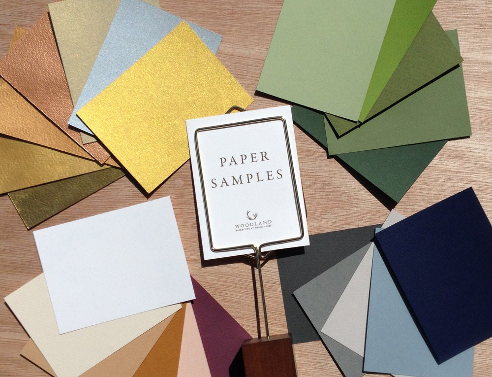 Paper Samples Pack for Papercut Ketubah Woodland Papercuts - Etsy