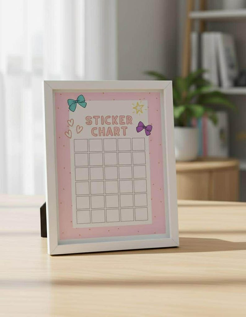 Kids Sticker Chart (PDF Download) - Etsy