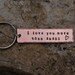 Copper Key Chain Personalized Hand Stamped With Quote - Etsy