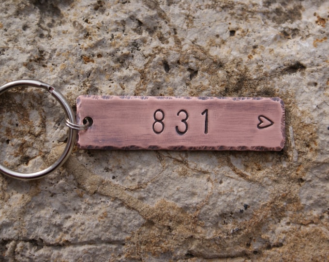 Personalized Hand Stamped Copper Key Chain - Etsy