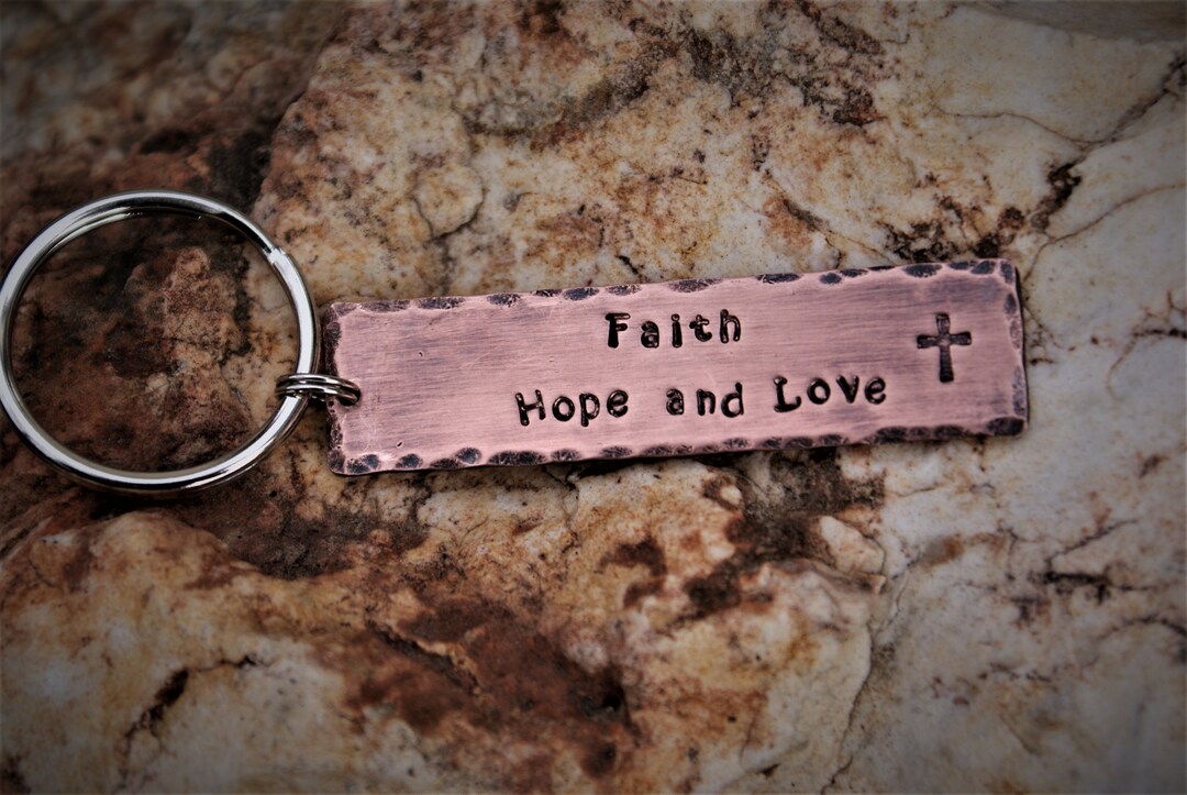 Personalized Hand Stamped Copper Key Chain - Etsy