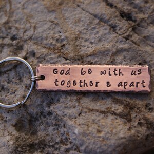 Personalized Hand Stamped Quote Copper Key Chain - Etsy