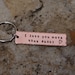 Copper Key Chain Personalized Hand Stamped With Quote - Etsy