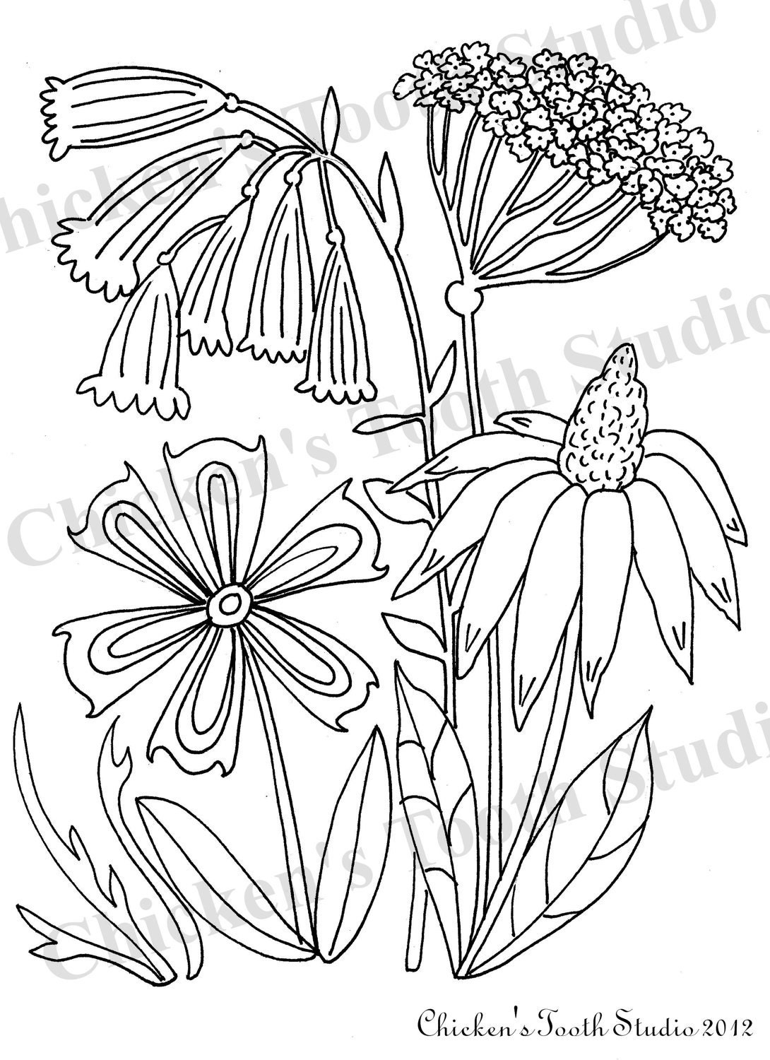 Printable Coloring Book BLOOM - Etsy