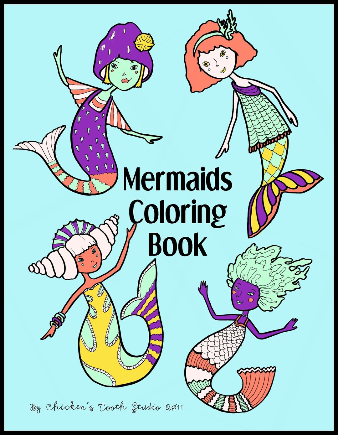 Printable Coloring Book MERMAIDS - Etsy
