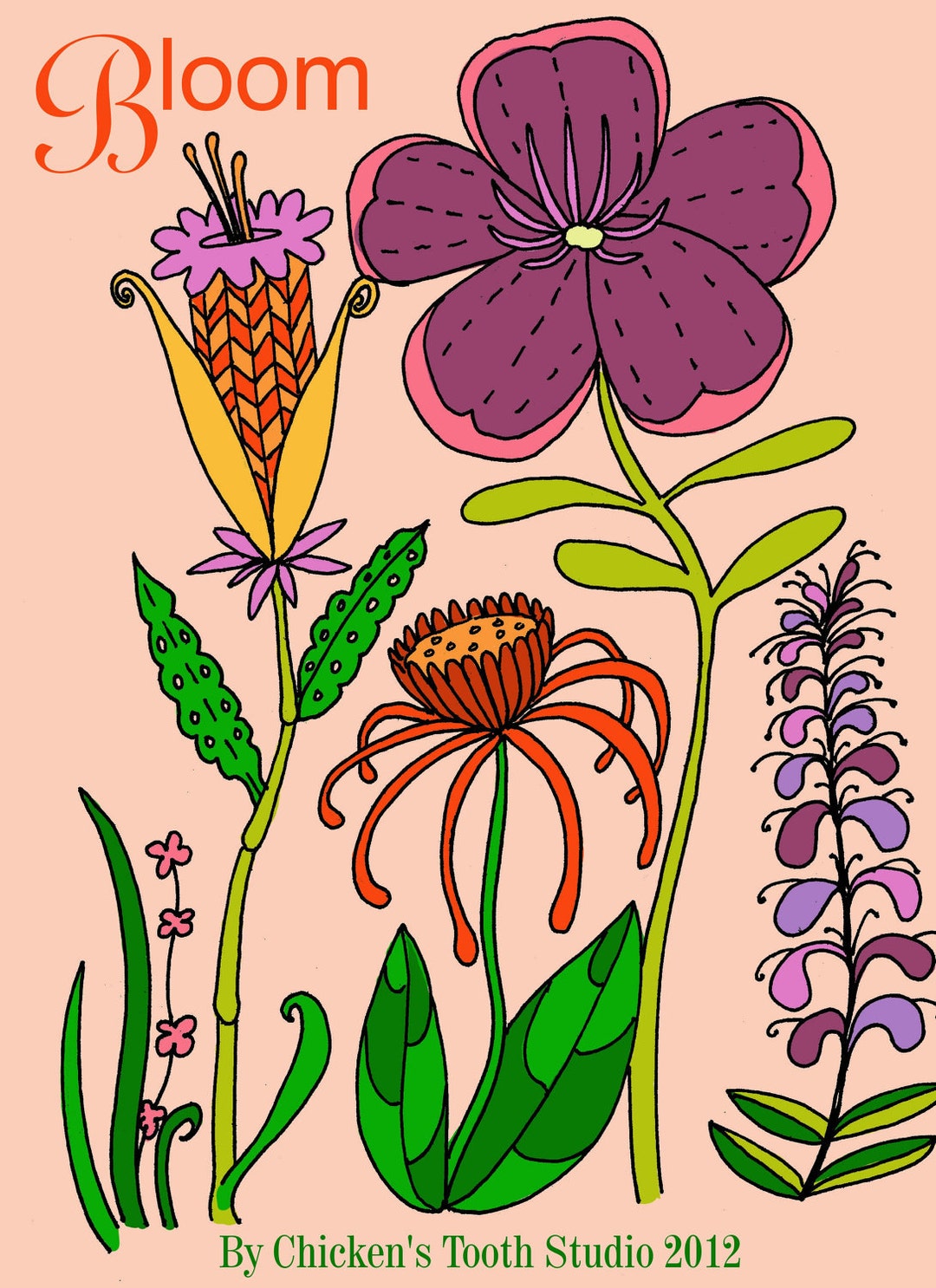 Printable Coloring Book BLOOM - Etsy