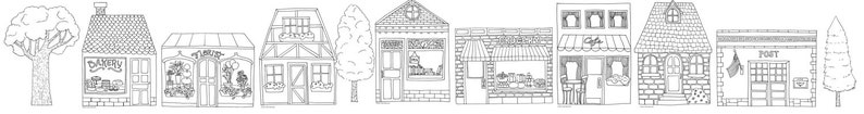 Printable Coloring Book MY TOWN - Etsy