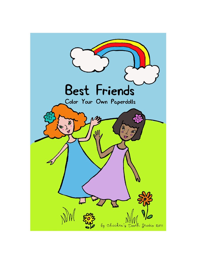 Printable Paper Dolls, Color Your Own (best Friends) - Etsy