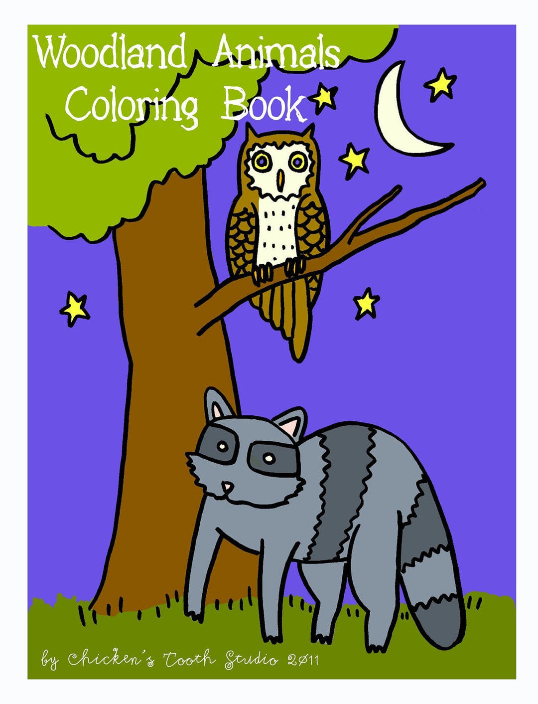 Printable Coloring Book WOODLAND ANIMALS - Etsy