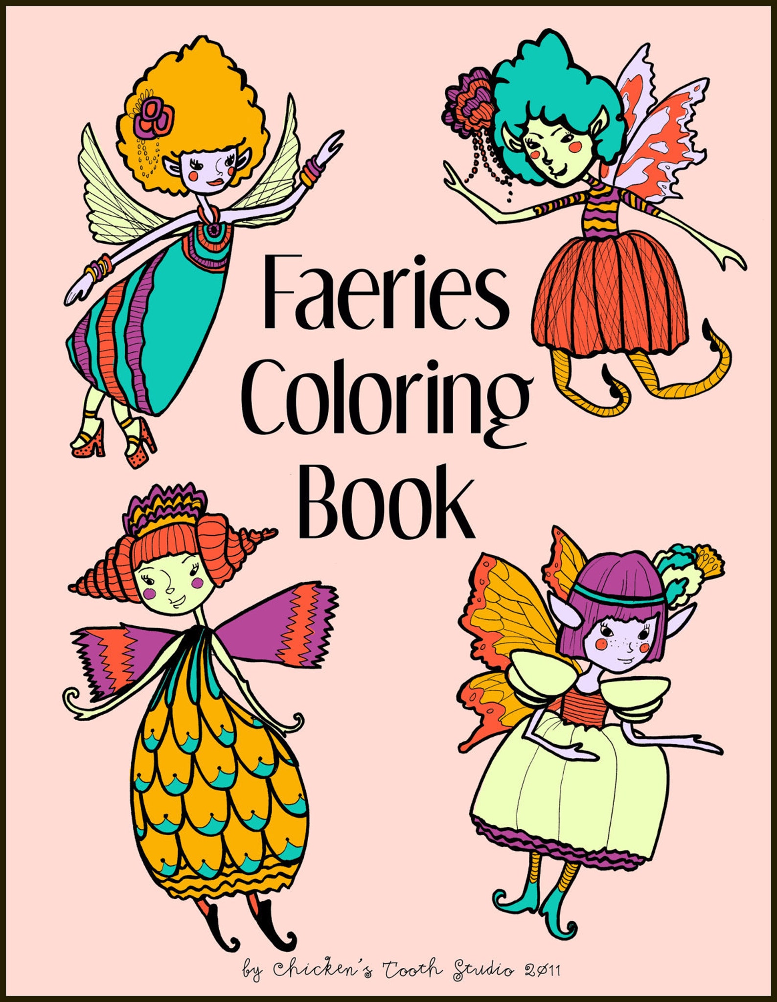 Printable Coloring Book FAERIES - Etsy